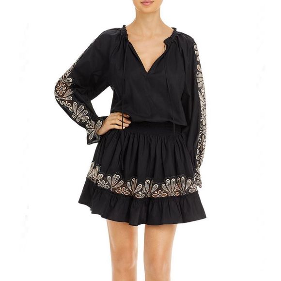 Ramy Brook | Dresses | Ramy Brook Raina Vneck Mini Dress Black Size Xs ...